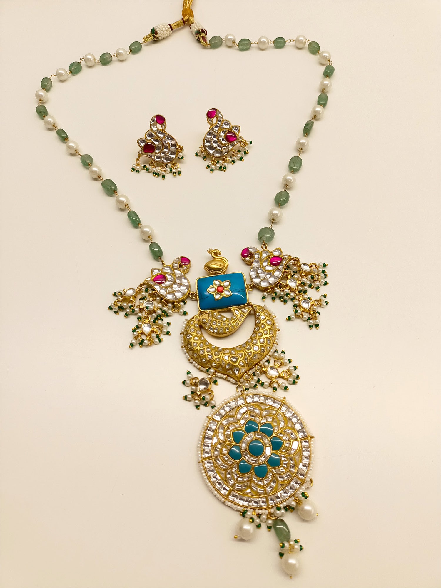 Manika Multi Colour Long Kundan Set – AG'S